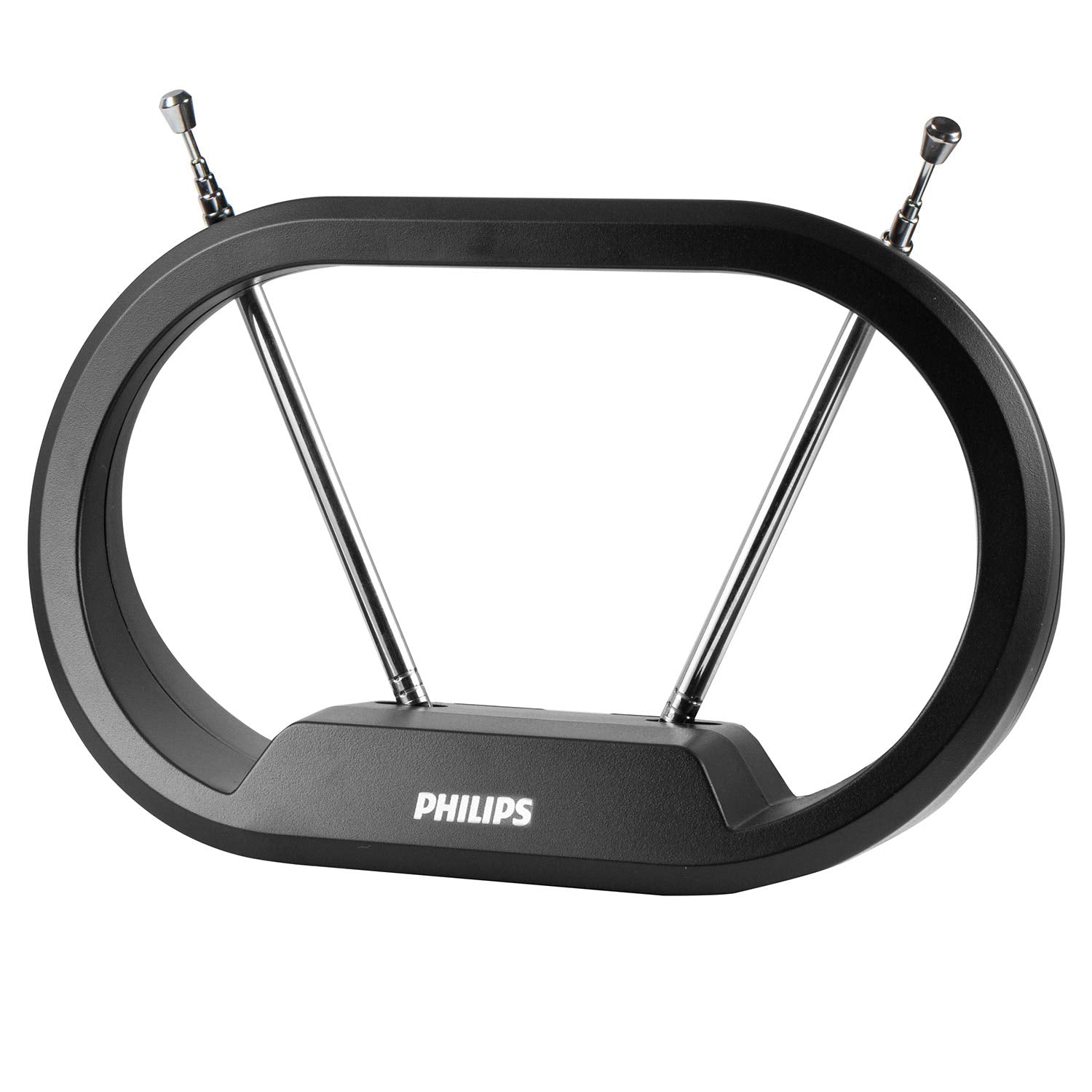 Philips Modern Loop Rabbit Ears Indoor TV Antenna, 15 inch Extendable ...