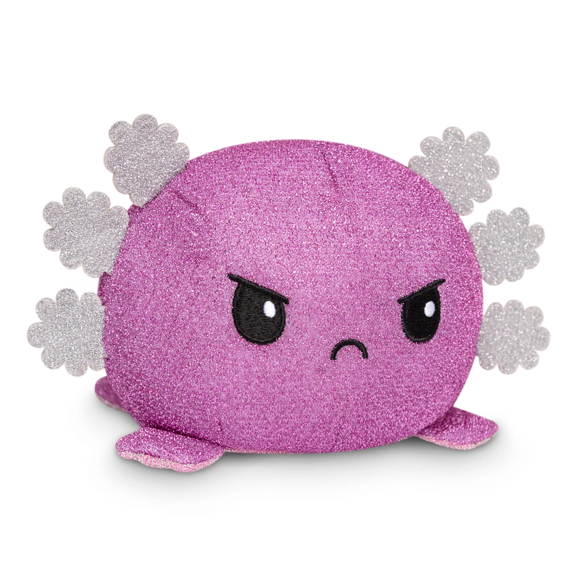 TeeTurtle Reversible Pink Sparkle and Purple Sparkle Axolotl Plush ...